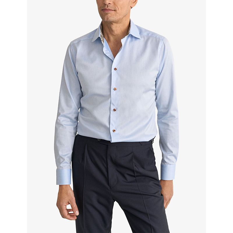 ETON paisley signature twill contemporary-fit cotton shirt 15